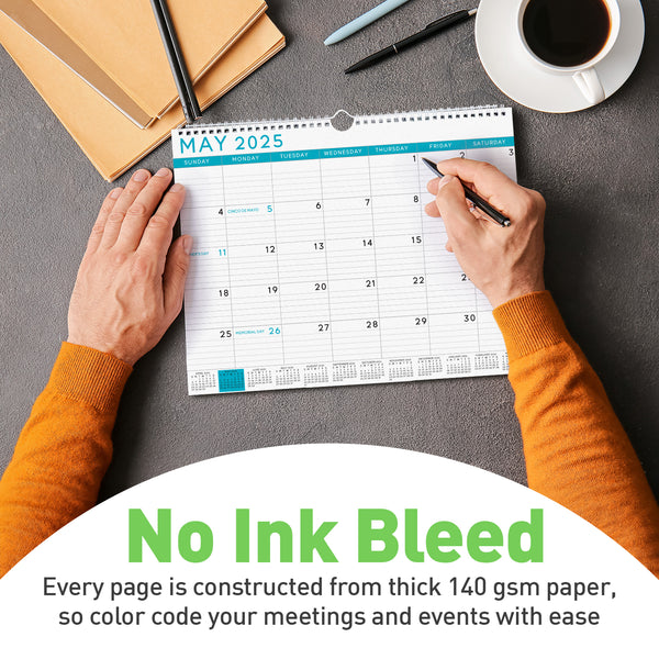 2024-2025 Blue Business Wall Calendar – Sweetzer & Orange