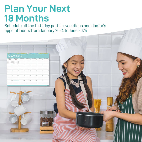 2024-2025 Teal Wall Calendar – Sweetzer & Orange