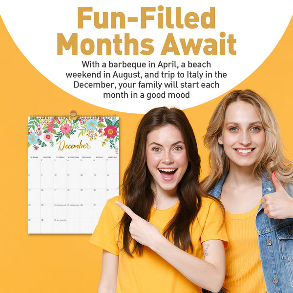 2024-2025 Vertical Floral Wall Calendar – Sweetzer & Orange