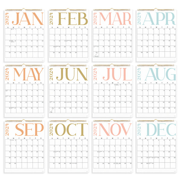Modern Wall Calendar – Sweetzer & Orange