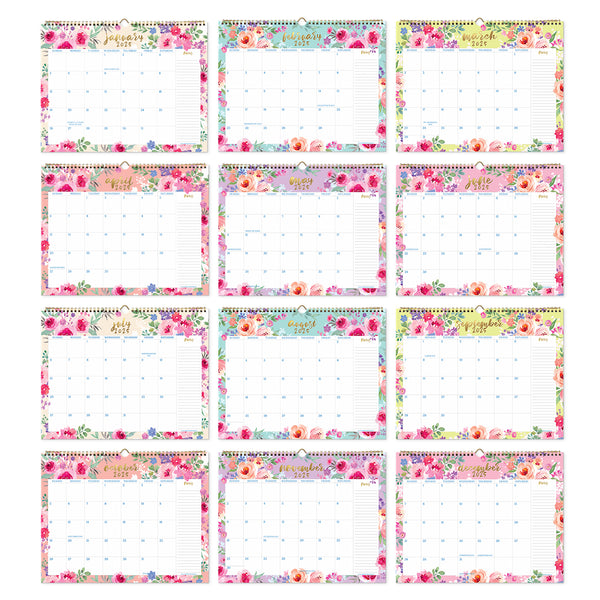 12 Flowers Wall Calendar – Sweetzer & Orange