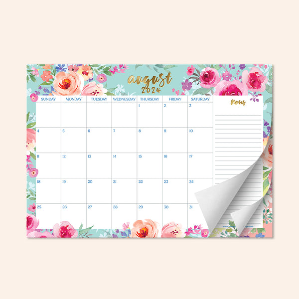 Watercolor Floral Desk Calendar – Sweetzer & Orange