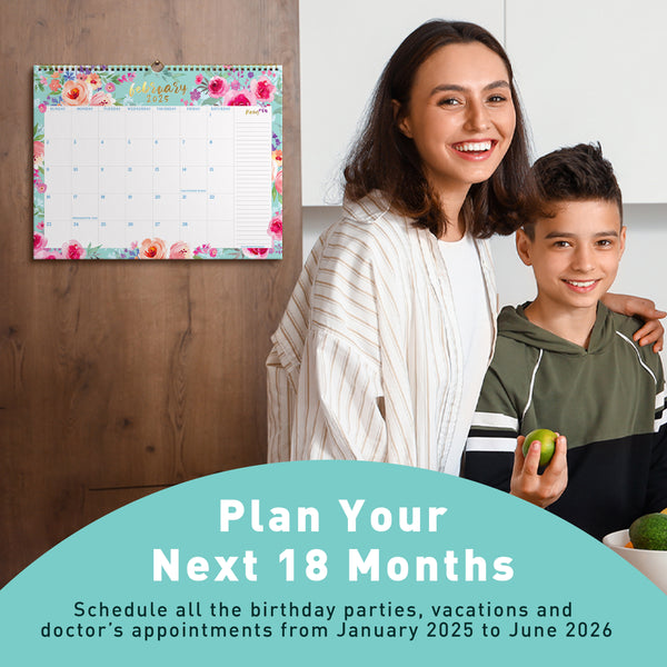 Watercolor Floral Wall Calendar Jan 2025 - June 2026 – Sweetzer & Orange