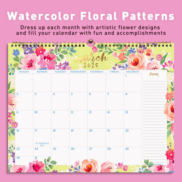 Watercolor Floral Wall Calendar Jan 2025 - June 2026 – Sweetzer & Orange