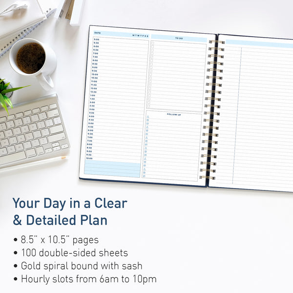Navy Undated Daily Business Planner – Sweetzer & Orange