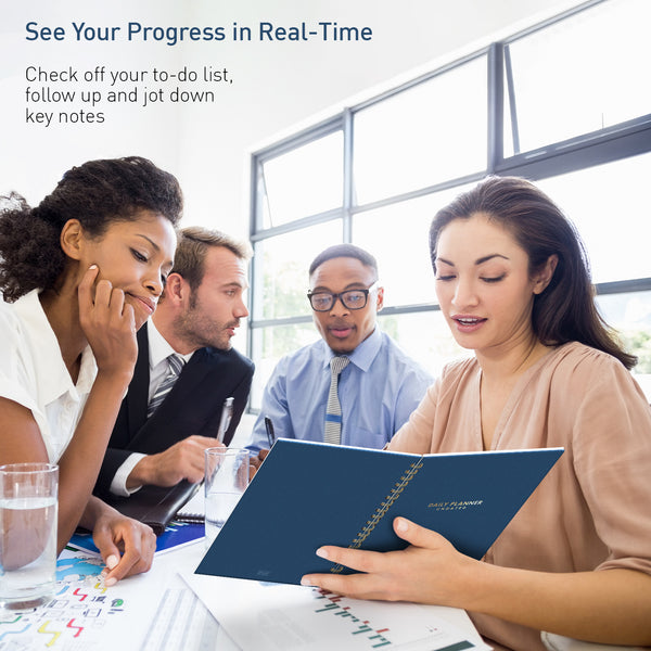 Navy Undated Daily Business Planner – Sweetzer & Orange