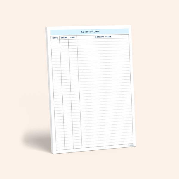 Activity Log Notepad – Sweetzer & Orange