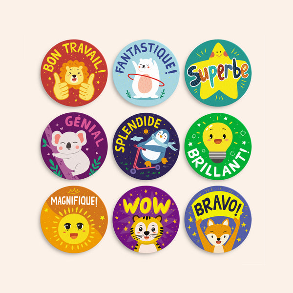 Splendide Reward Stickers in French – Sweetzer & Orange