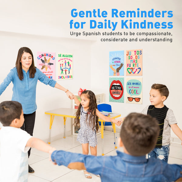 Kindness Posters in Spanish | Set of 6 – Sweetzer & Orange