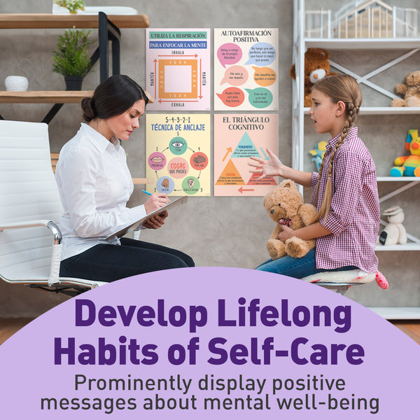 Spanish Mental Health Posters | Set of 10 – Sweetzer & Orange