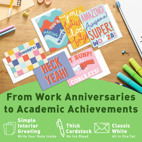 Modern Congratulations Cards | Set of 24 – Sweetzer & Orange