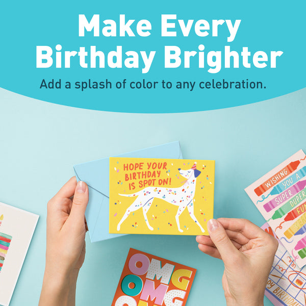 Set of 100 Modern Birthday Cards – Sweetzer & Orange