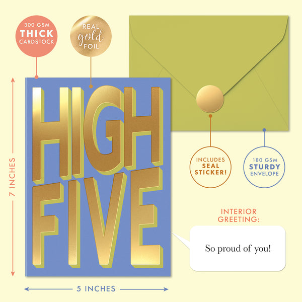 High Five Congratulations Card – Sweetzer & Orange