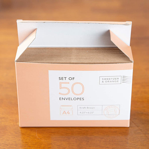 Kraft A4 Envelopes | Set of 50 – Sweetzer & Orange