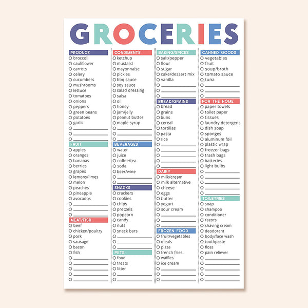 Fast Check Grocery Notepad – Sweetzer & Orange