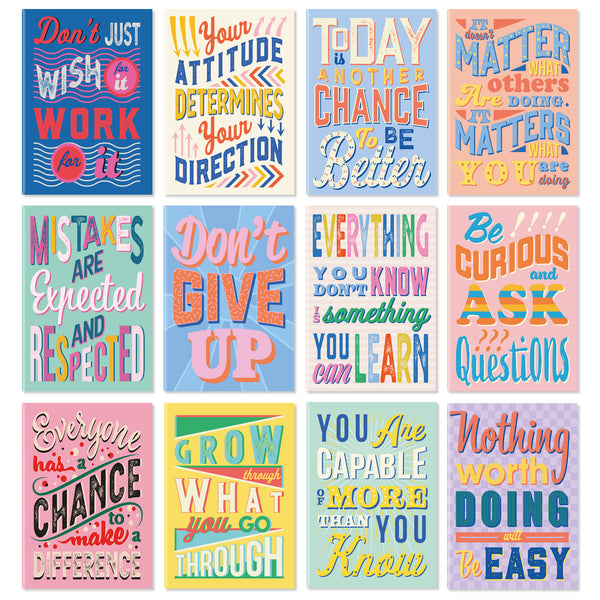 Set of 24 Growth Mindset Slogan Notebooks – Sweetzer & Orange