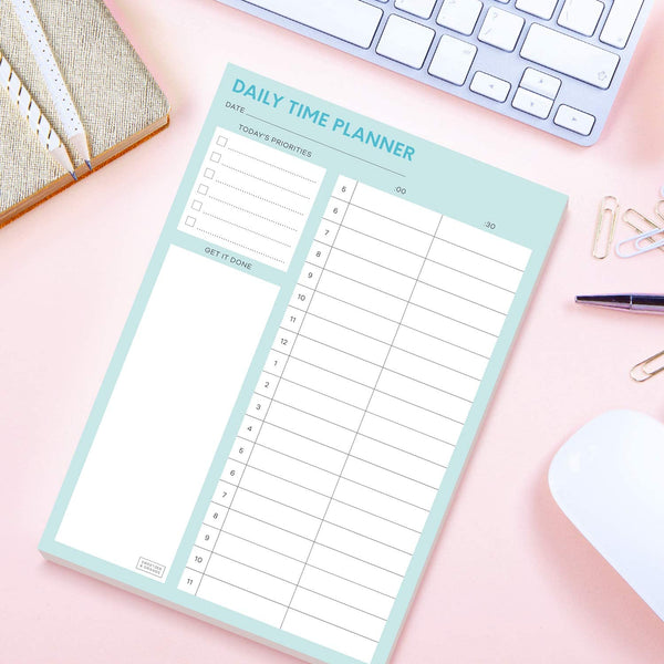 Daily Time Planner Notepad – Sweetzer & Orange