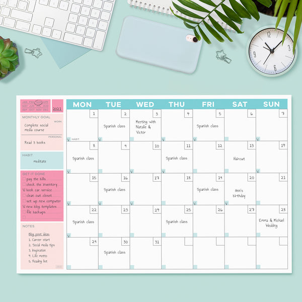 Monthly Planner Notepad – Sweetzer & Orange