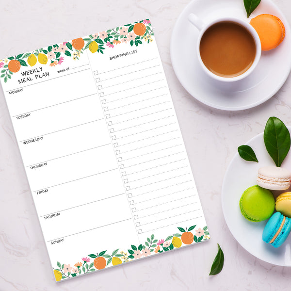 Fruity Meal Planner Notepad – Sweetzer & Orange